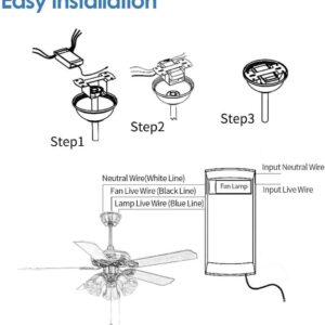 YEELED Light 42" Remote Control Retractable Reversible Ceiling Fans with 3 Changing Light Color Invisible Ceiling Fan Chandelier for Indoor Bedroom Ceiling Light Kits with Fans (42 Inch, Silver-02)