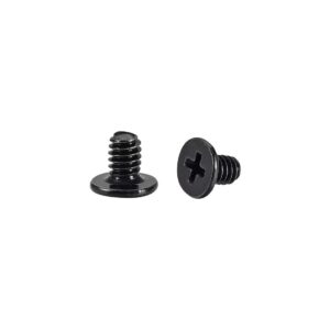 uxcell m2x3mm phillips screw fastener black 3.8mm dia screw head for laptop pc tv fan switch 50pcs