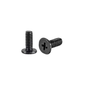 uxcell m2x5mm phillips screw fastener black 3.8mm dia screw head for laptop pc tv fan switch 200pcs