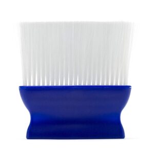 JOHNNY B. Professional Barber Neck Duster with Soft, Long Bristles, Blue