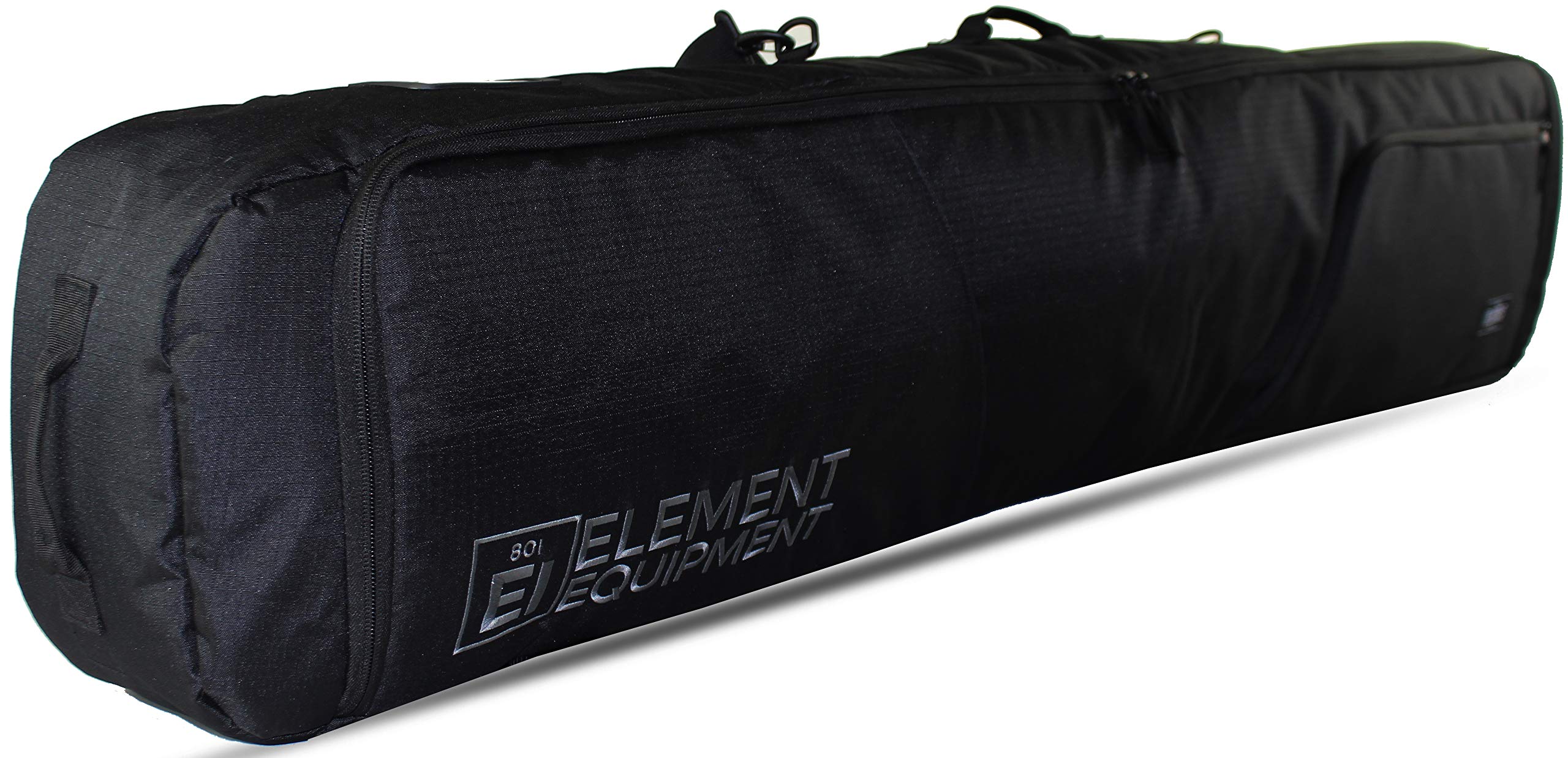 Element Equipment Deluxe Padded Snowboard Bag - Premium High End Travel Bag Black Ripstop 157