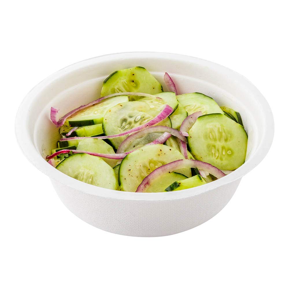 Restaurantware Pulp Tek 18 Ounce Bagasse Bowls 100 Grease Impervious Salad Bowls - Lids Sold Separately Microwavable White Bagasse Bowls Reinforced Rim Sturdy For Salads Or More