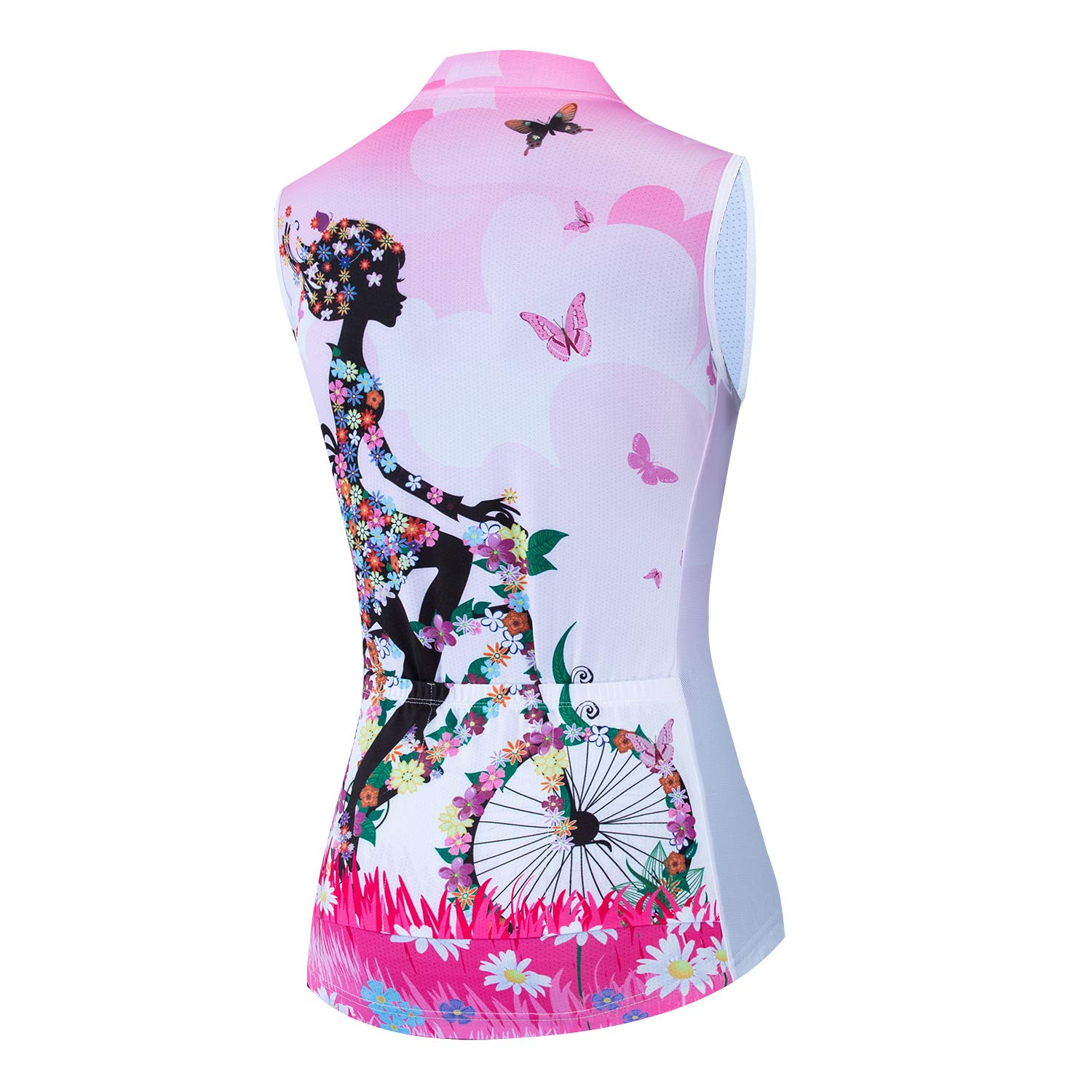 Weimostar Women's Cycling Vest Half Zipper Sleeveless Bicycle Jersey MTB Bike Shirt Pink Size M