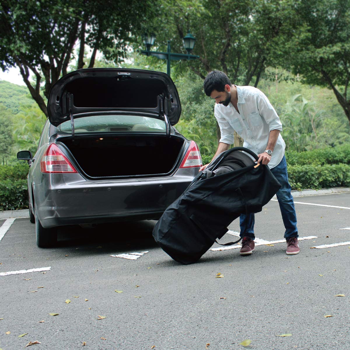 Sports Duffle Bag - Extra Large Travel Duffel Luggage Bag with Upgrade Zipper, Sturdy & Water Resistant, Black (Black 47inch)