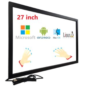 DeYoWo 27 Inch Interactive 10 Points Infrared IR Touch Screen Overlay Frame Free Driver