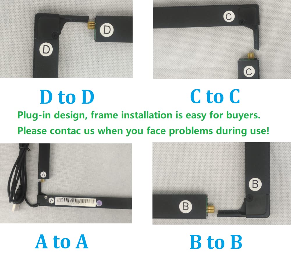 DeYoWo 27 Inch Interactive 10 Points Infrared IR Touch Screen Overlay Frame Free Driver