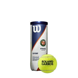 Wilson Unisex-Adult Roland Garros Official Tennis Ball, Yellow, 18 × 4