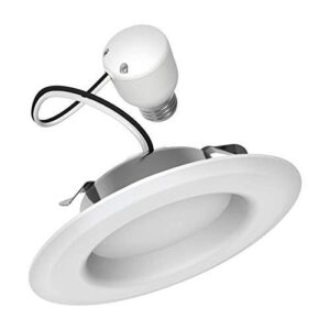 ge reveal 65-watt equivalent white dimmable recessed downlight (4-in)