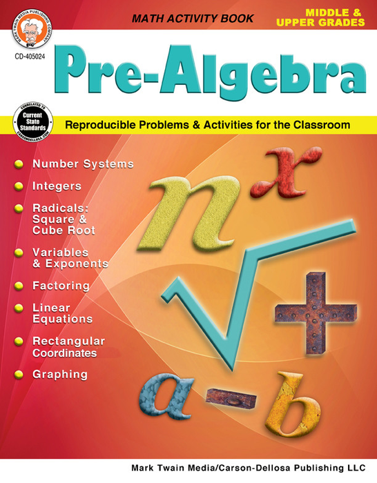 Mark Twain | Pre-Algebra Workbook | Grades 5–12, Printable