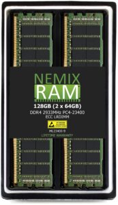 128gb 2x64gb ddr4-2933mhz pc4-23400 288-pin lrdimm memory for apple mac pro 2019 7,1 by nemix ram