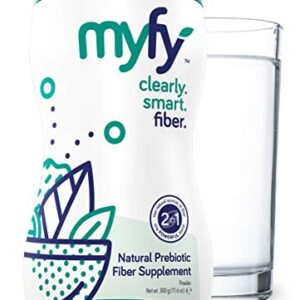 MyFy Natural Prebiotic Fiber Supplement Powder - Clear, Soluble, Daily Digestive Support for Gut Health & Regularity - Non-GMO, Taste-Free, Sugar-Free, Gluten-Free - 10.6oz (60 Servings)