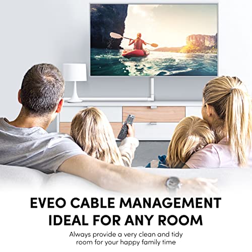 EVEO Cord Hider - 306” Cord Cover Wall Cable Hider, Cable Concealer, Wire Hiders for TV on Wall. Cable Management, Cord Hider Wall Cable Raceway Wire Covers for Cords -18X (L17 W0.95 H0.5) - White