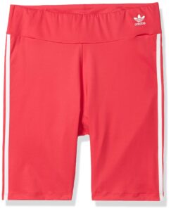 adidas originals womens biker shorts power pink/white xx-small