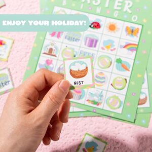 JOYIN 28 Players Easter Bingo Cards (5x5) for Easter Party Goodies Games, Kids School Classroom Gift, Indoor Family Activities, Basket Filler Stuffers.