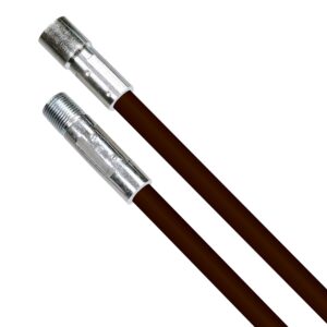 9-foot chimney rod extension set - 3x3 ft durable fiberglass rods, 1/4" npt fittings