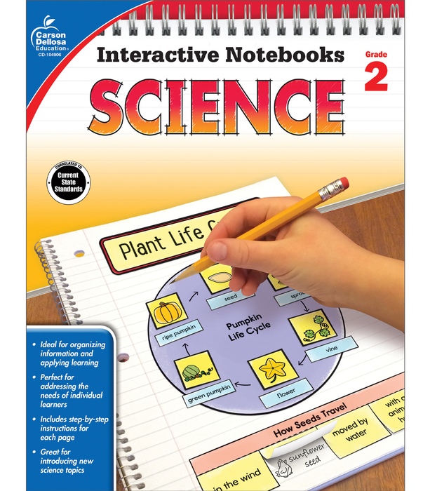 Carson Dellosa | Interactive Notebook Science | Grade 2, Printable