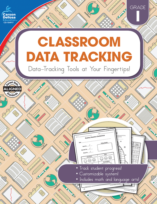 Carson Dellosa | Classroom Data Tracking Workbook | Grade 1, Printable