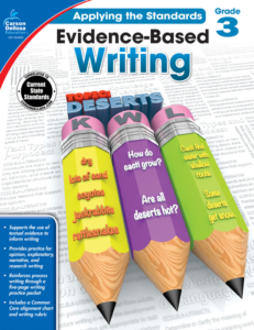 carson dellosa | evidence-based writing workbook | grade 3, printable