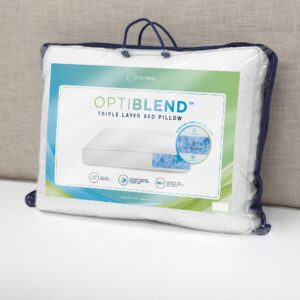 SensorPEDIC OptiBlend Triple Layer Memory Foam Bed Pillow, White (70301)