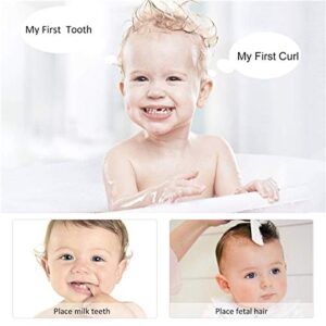 First Curl and First Tooth Keepsake Box for Kids Metallic Engraved Cute Shape, Silver Tooth Holder, Great Gift Idea Gift for Babies to Keep The Childhood Memory (Elephant)