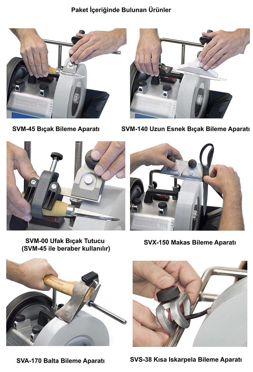 Tormek HTK-806 Hand Tool Kit - Sharpening Kit for Tormek Sharpening Systems – Knife Sharpener/Scissor Sharpener/Axe Sharpener - Sharpens All Your Knives, Hatchets, Cutting Tools and More.