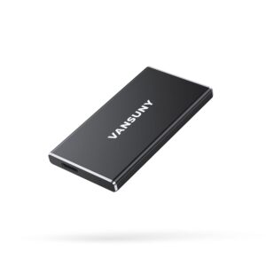 Vansuny 250GB Portable External SSD, USB 3.1 Gen2 430MB/s High-Speed Data Transfer, Metal USB C Mini Portable External Solid State Drive for PC, Laptop, Phones and More