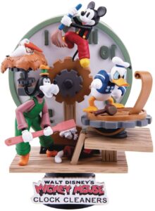 disney mickey mouse clock cleaners ds-046 d-stage series statue, multicolor