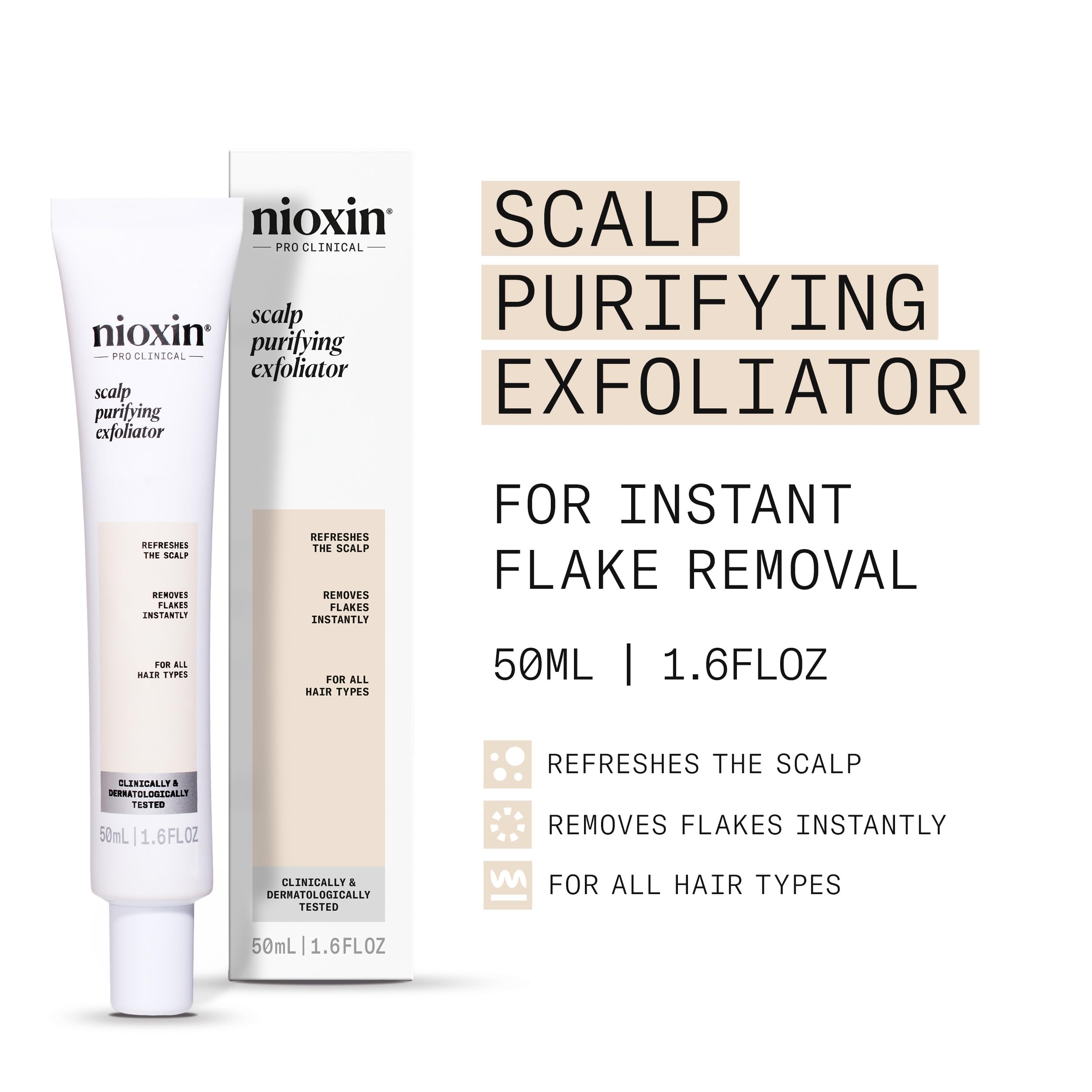 Nioxin Scalp Recovery Purifying Exfoliator, Scalp Exfoliator Dandruff Treatment, 1.6 oz (Packaging May Vary)