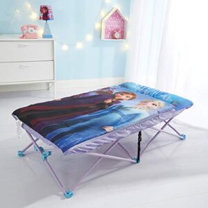 disney frozen 2 foldable slumber cot with detachable printed sleeping bag featuring anna & elsa, ages 3+