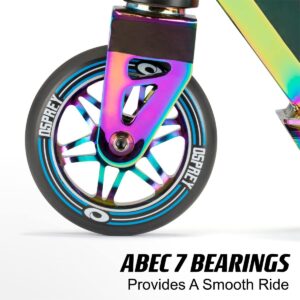 Osprey Stunt Scooter | for Adults and Kids Boys Girls, Advanced High Spec Trick T-Bar Scooter with ABEC 7 Bearings, Neo Elite