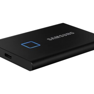 Samsung T7 Touch Portable SSD - 1 TB - USB 3.2 Gen.2 External SSD Metallic Black (MU-PC1T0K/WW)