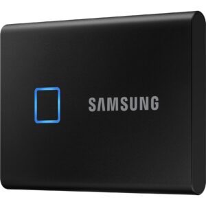 Samsung T7 Touch Portable SSD - 1 TB - USB 3.2 Gen.2 External SSD Metallic Black (MU-PC1T0K/WW)