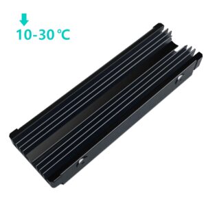 M.2 Heatsink SSD Cooler for PS5 PCIE NVME or SATA m2 2280 SSD Cooling（Black 2 Pieces）