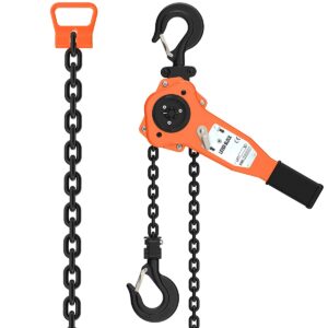 amarite chain hoist lever hoist, 3300 lbs, 20ft load, chain manual chain hoist, industrial grade type connection for lifting hook