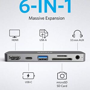 Anker USB C Hub for iPad Pro, PowerExpand Direct 6-in-1 Adapter, with 60W Power Delivery, 4K HDMI, Audio, USB 3.0, SD and microSD Card Reader (Not Compatible with iPad Pro and iPad Mini 2021)