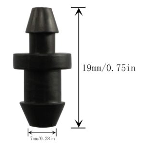 JCBIZ 60pcs Black Color Multifunctional Plug Drip Irrigation Tube End Closure 19mm Length for Garden Irrigation