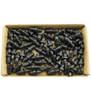 JCBIZ 60pcs Black Color Multifunctional Plug Drip Irrigation Tube End Closure 19mm Length for Garden Irrigation