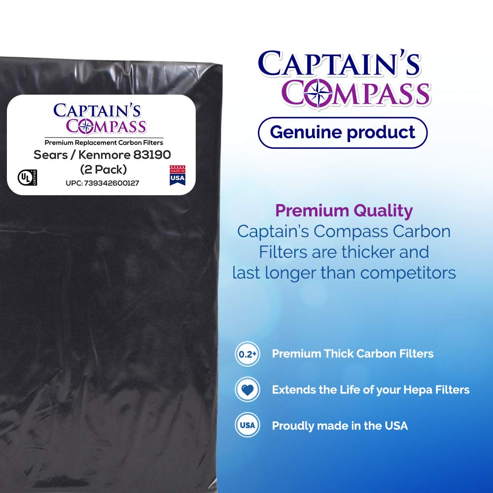 Captain's Compass Replacement Carbon Pre-Filter for Sears/Kenmore 83190 (2-Pack)