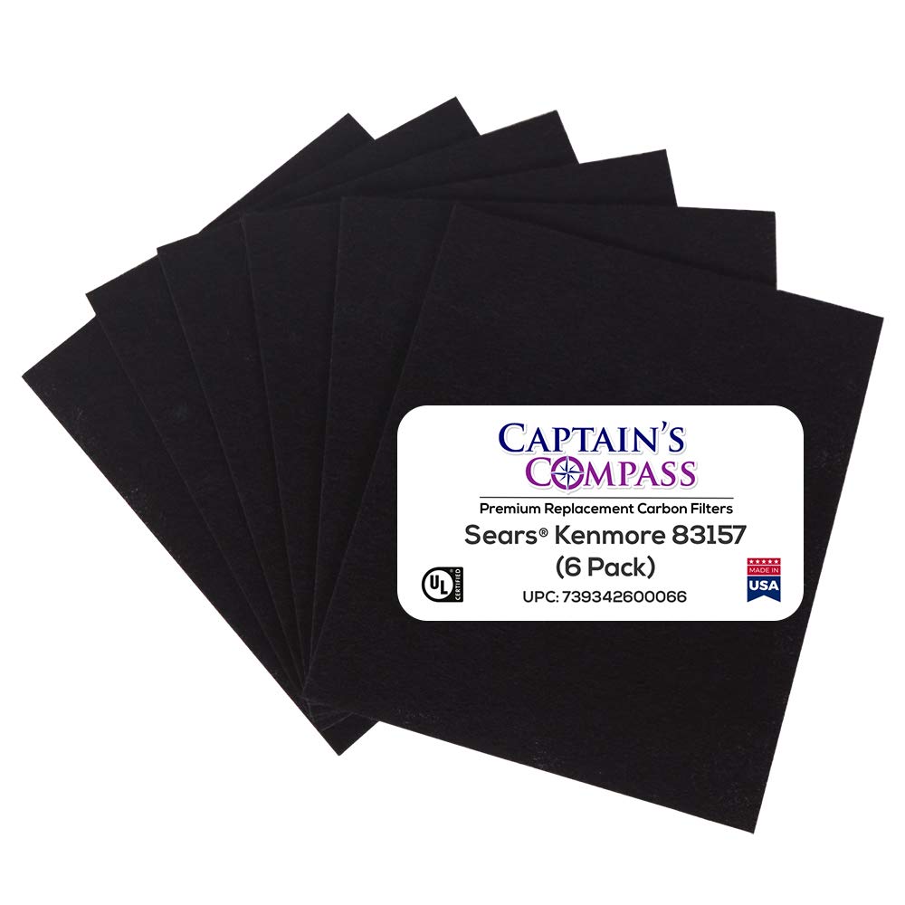 Captain's Compass - Premium Carbon Pre-Filters for Sears Kenmore 83157 Pre-Filter Replacement, 6 Pack