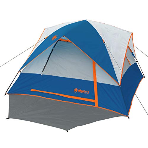 Gigatent 4 Person Camping Tent – Spacious, Lightweight, Heavy Duty Backpacking Tent - Weather and Flame Resistant Outdoor Hiking Dome Tent – Fast and Easy Set-Up – 8’x8’ Floor, 56” Height