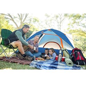 Gigatent 4 Person Camping Tent – Spacious, Lightweight, Heavy Duty Backpacking Tent - Weather and Flame Resistant Outdoor Hiking Dome Tent – Fast and Easy Set-Up – 8’x8’ Floor, 56” Height