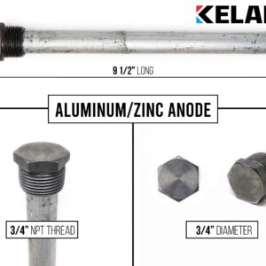 RV Water Heater Aluminum Zinc Anode Rod by Kelaro - Fits Suburban and Mor-Flo Camper Water Heaters