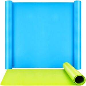 leobro silicone mat for resin molds, 2 pcs 23.4”x 19.5”large silicone mats for resin casting molds, thick nonstick silicone mats for crafts, epoxy resin, uv resin, silicone painting clay mat