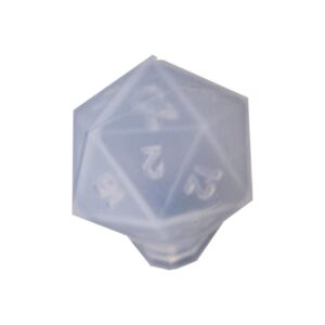 Wuliuen 7 Shapes Dice Fillet Square Triangle Dice Mold Dice Digital Game Silicone Mould White Transparent