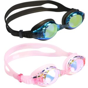 aegend kids goggles, swimming goggles for kids age 4-16 boys and girls youth