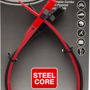 Bell QuickZip Zip-Tie Multi-Purpose Combo Lock 2 Pack Red/Black, One Size