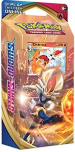 pokemon tcg: sword & shield theme deck featuring cinderace