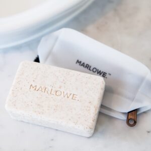 MARLOWE. No. 102 Men's Body Scrub Soap 7 oz, Warm Santal Scent, Best Exfoliating Bar for Men, Made with Natural Ingredients, Apricot Seed Powder, Shea Butter, Olive Oil, Green Tea Extracts