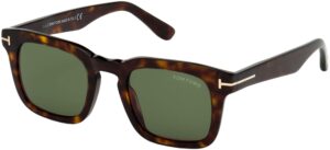 tom ford - ft0751 dark havana square men sunglasses - 50mm