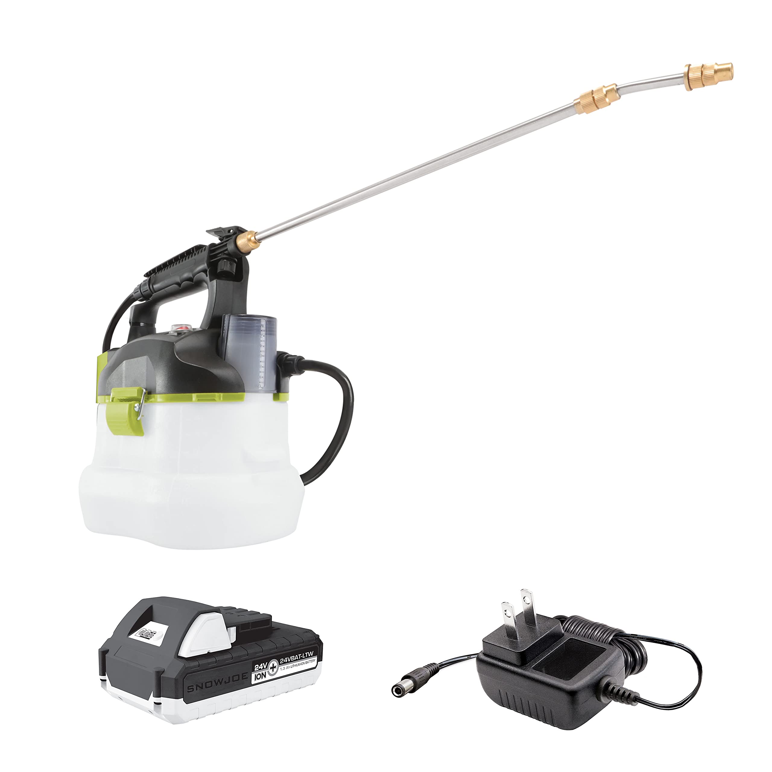 Sun Joe 24V-GS-LTW IONMAX 24-Volt, 1-Gallon Multi-Purpose Chemical Sprayer, Kit (w/ 1.3-Ah Battery + Quick Charger)